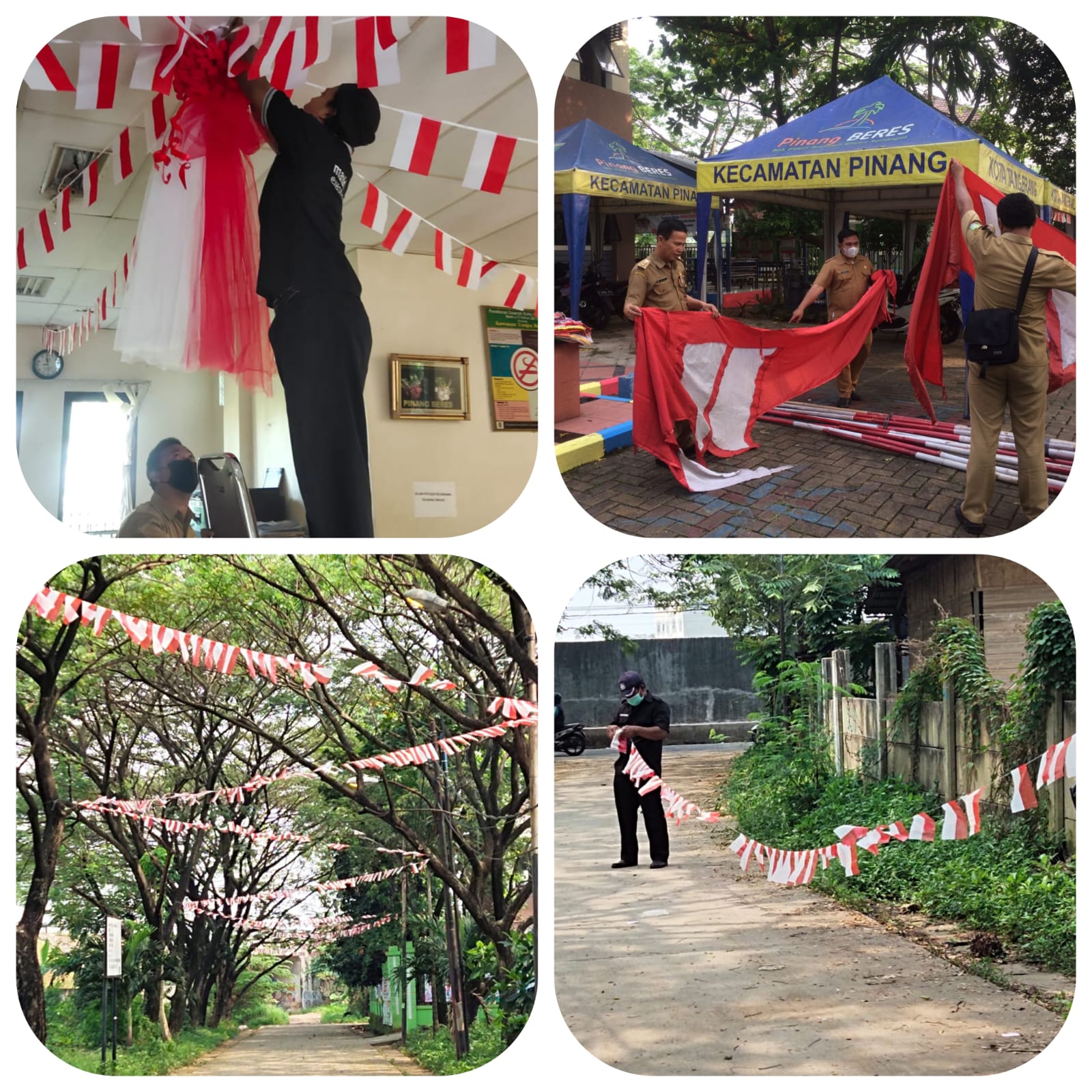 KEC PINANG | Pemasangan Bendera dan Umbul Umbul